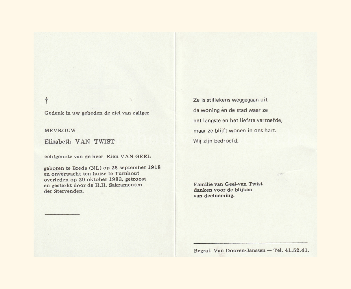 Turnhout van Vroeger - Familie Van Twist