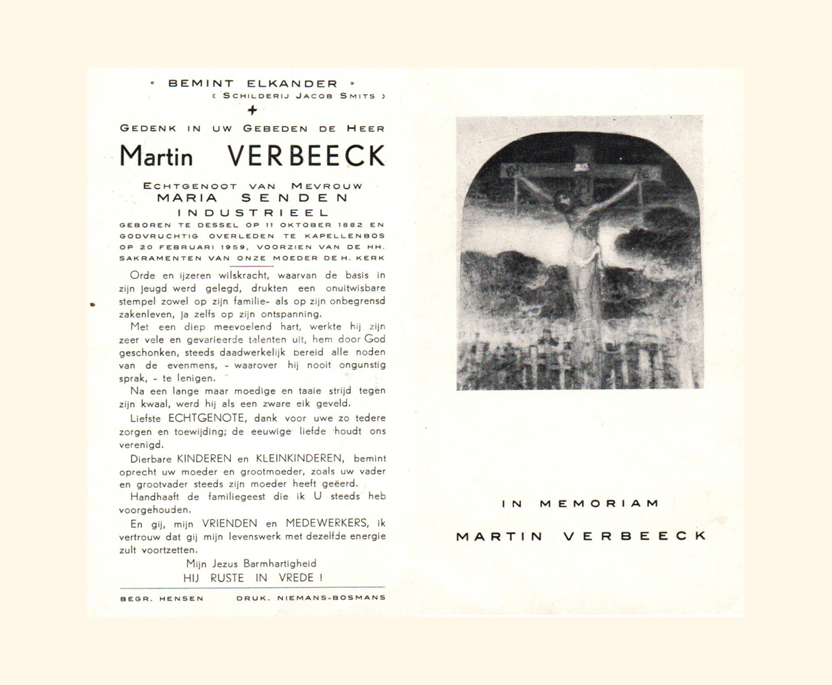 Turnhout van Vroeger - Familie Verbeeck