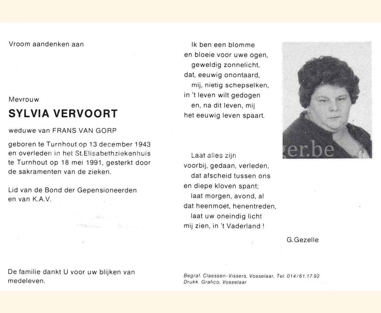 Turnhout van Vroeger - Familie Vervoort